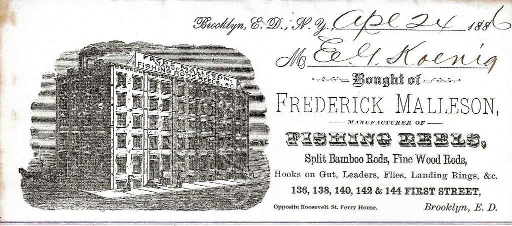 Frederick (Fred'k) Malleson Fly and Bait Casting Fishing Reels and Rods