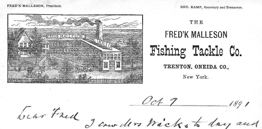 Frederick (Fred'k) Malleson Fly and Bait Casting Fishing Reels and Rods